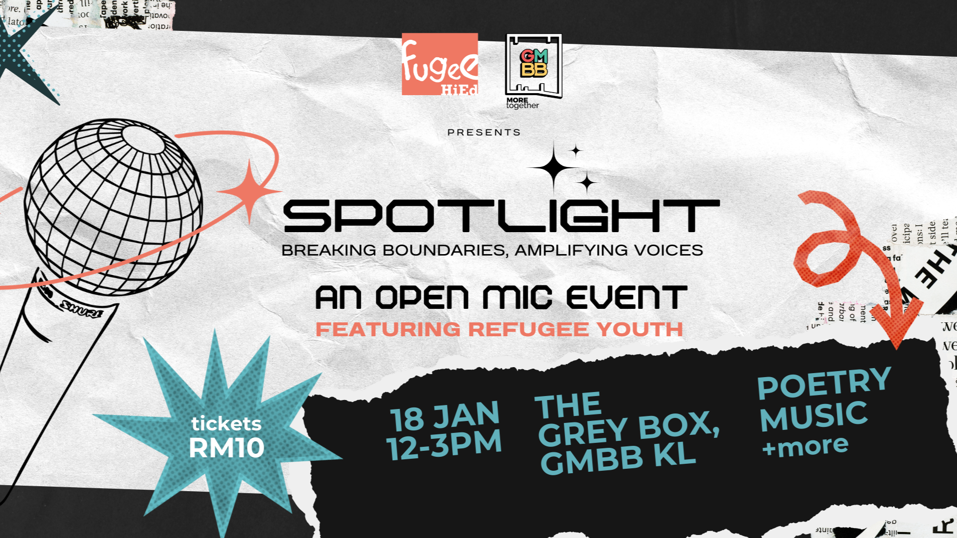 Join Fugee at Spotlight: Breaking Boundaries, Amplifying Voices